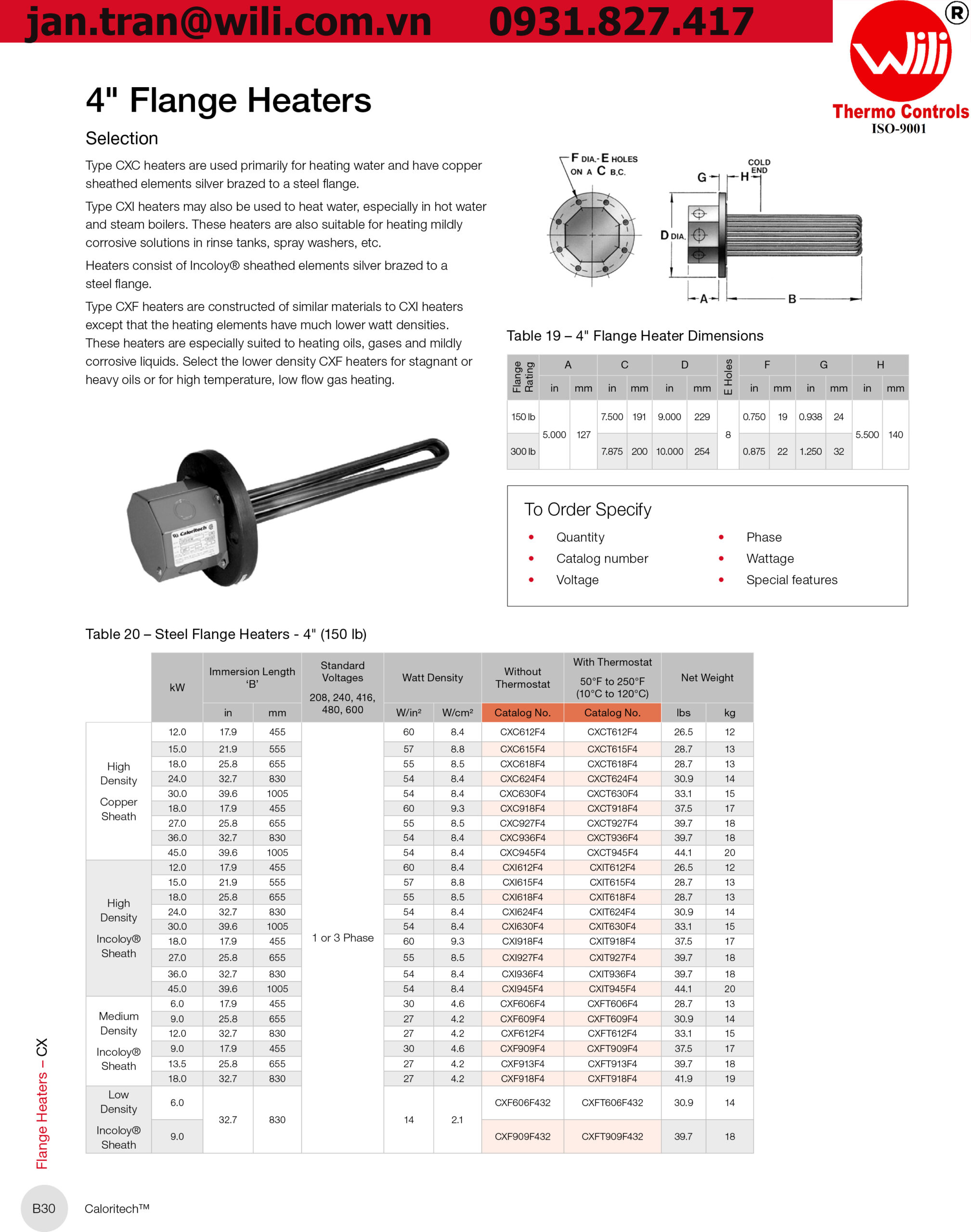 1. Flange Heaters – Catalog, Điện Trở Nhiệt Thermon Caloritech – Wili ...